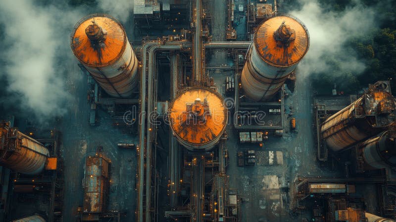 Large Scale Industrial Mineral Processing Facility with Multiple Silos ...