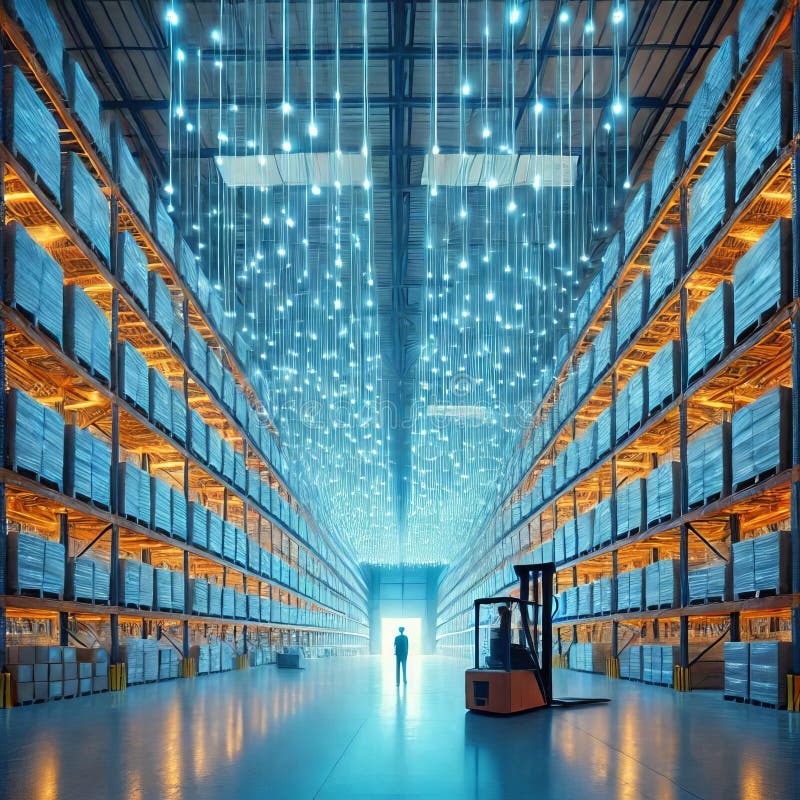 Large Scale Lighting Solutions for Warehouses Using Bioluminesc Stock ...