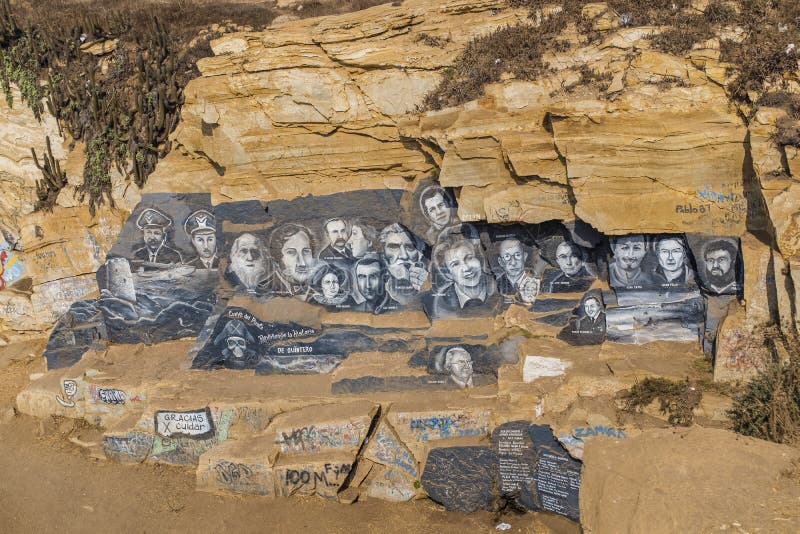 Large Scale Mural on a Rock Editorial Stock Image - Image of view ...