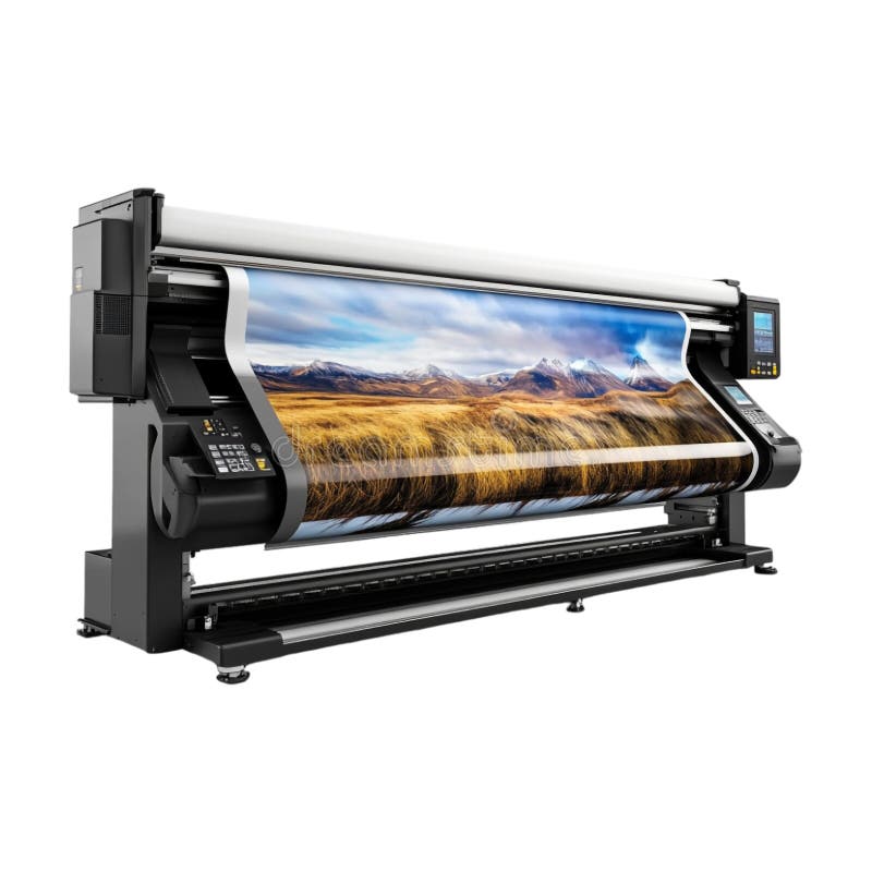 Large Scale Plotter Printer on Transparent Background - Ai Generated ...