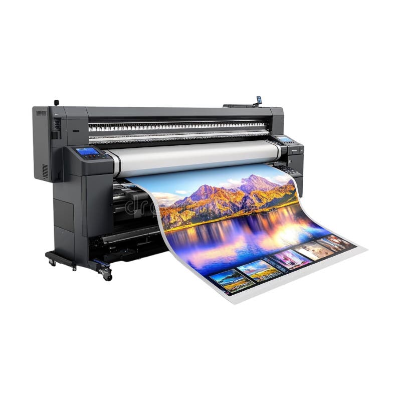 Large Scale Plotter Printer on Transparent Background - Ai Generated ...