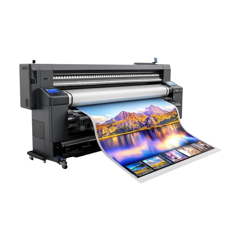 Large Scale Plotter Printer on Transparent Background - Ai Generated ...