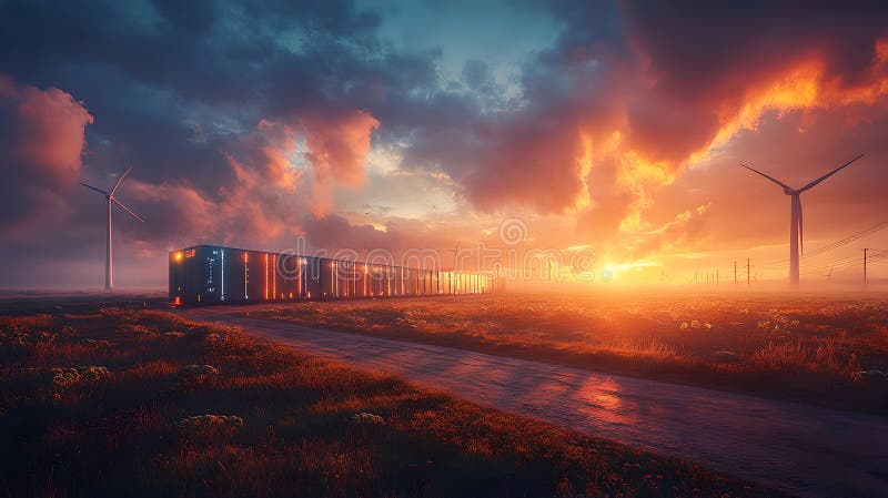 Large Scale Power Management System in Industry Stock Illustration ...