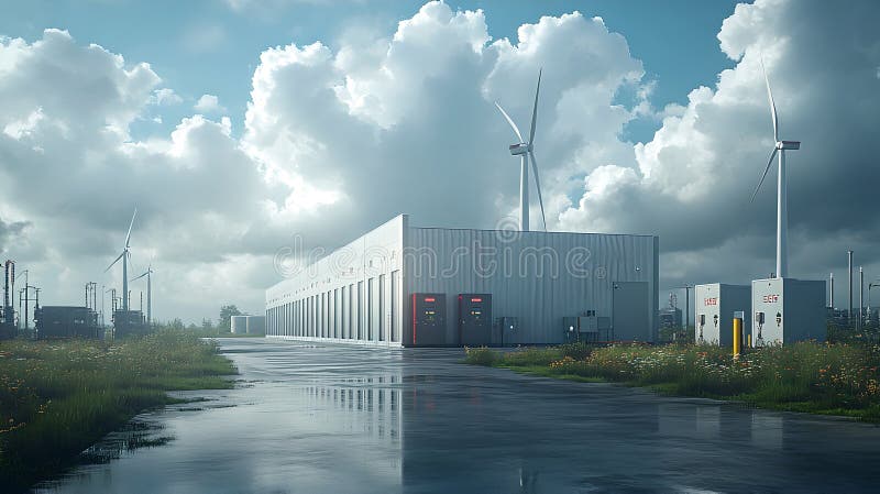 Large Scale Power Management System in Industry Stock Illustration ...