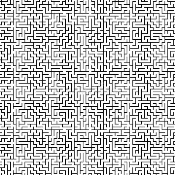 Large Scale Seamless Maze Pattern Stock Illustration - Illustration of ...