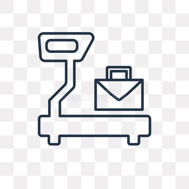 Large Scale with Suitcase Vector Icon Isolated on Transparent Ba Stock ...