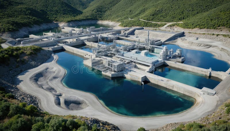 Large-scale Water Treatment Facility with Advanced Technology Managing ...