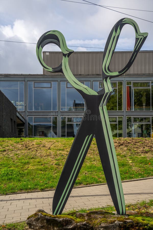 Large Scissors Sculpture in Solingen, Germany Editorial Image - Image ...