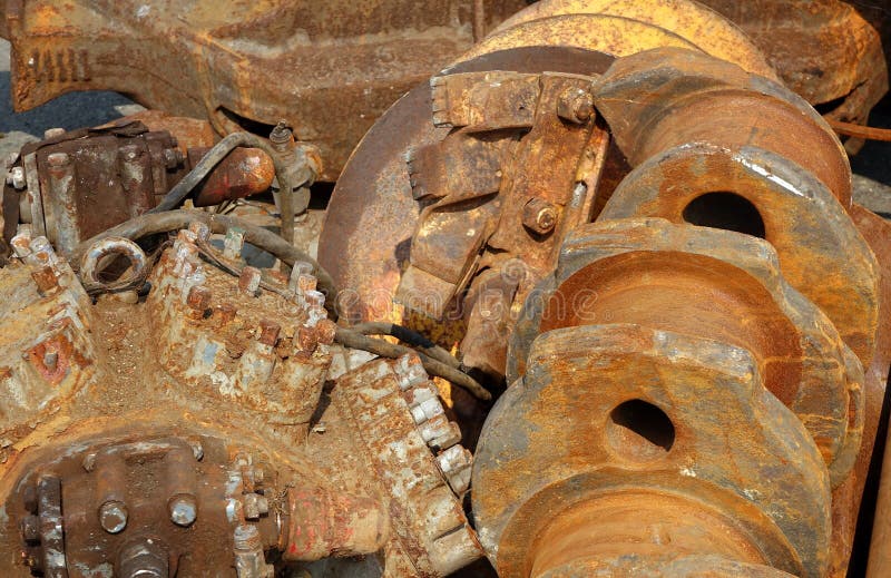 Large Scrap Iron Chunks stock photo. Image of obsolete - 52039226