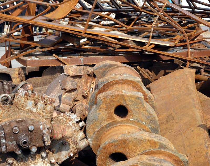 Large Scrap Iron Chunks stock photo. Image of obsolete - 52039226