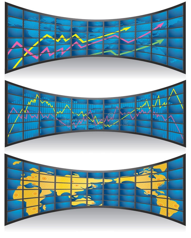 Large-screen. stock vector. Illustration of monitor, backdrop - 11353089