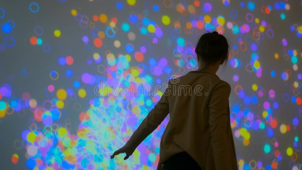Large Screen Augmented Reality Experience Stock Image - Image of ...