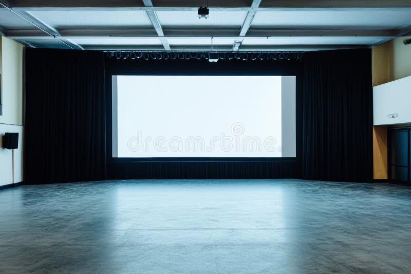A Large Screen is Covered with a Black Cloth in this High-resolution ...