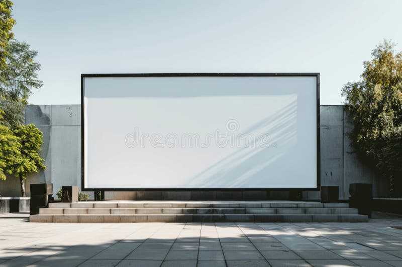 A Large Screen Installed on the Exterior Wall of a Building, Possibly ...