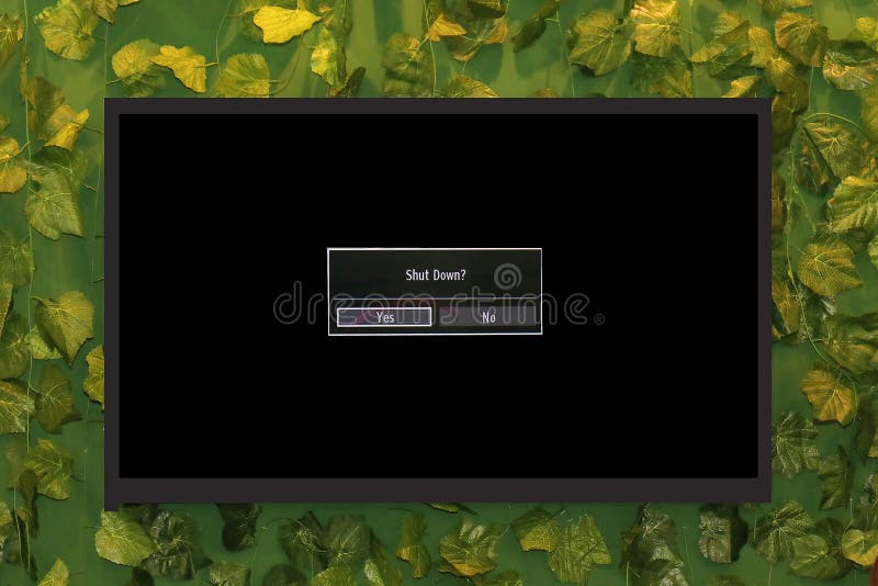 Large screen shutting down stock photo. Image of technology - 193413014