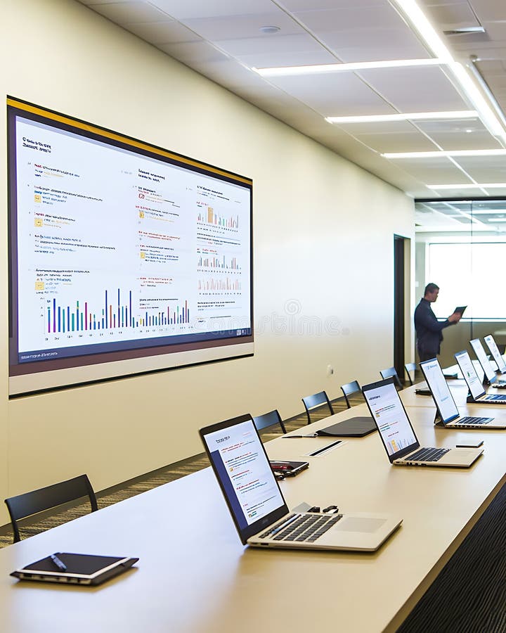 Large Screen Wall Room Man Standing Background Stock Photos - Free ...