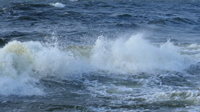 Large Sea Waves during Storm Stock Footage - Video of danger, stormy ...
