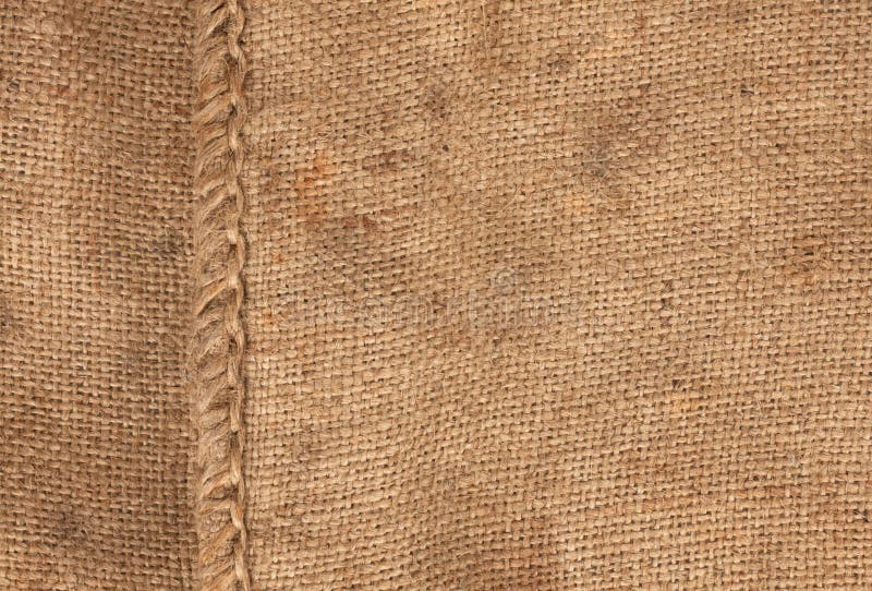 Large seam on sackcloth stock photo. Image of space, element - 28849022