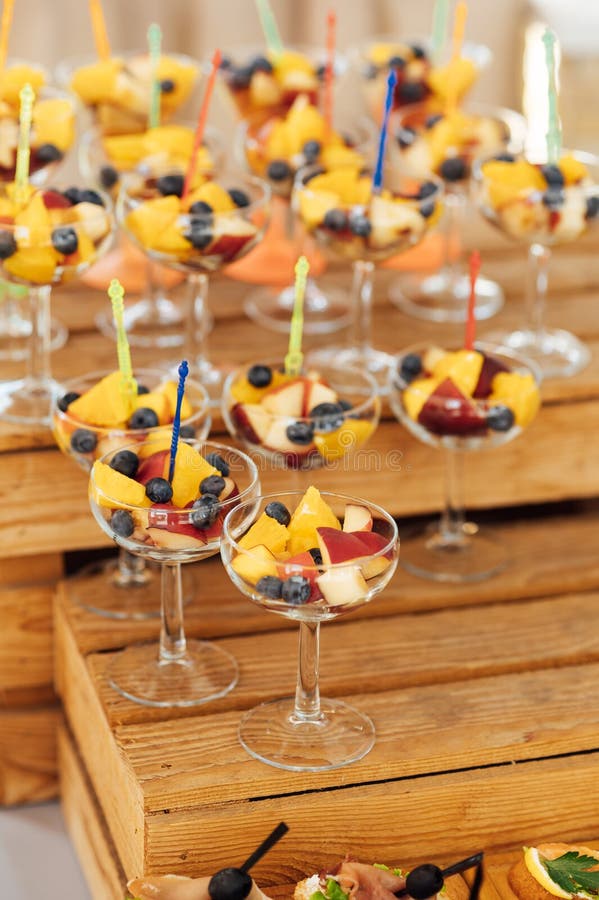 A Large Selection of Food and Various Snacks at the Buffet for Guests ...