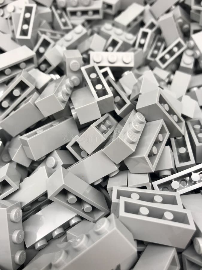 Large Selection of Grey Lego Bricks Editorial Stock Photo - Image of ...