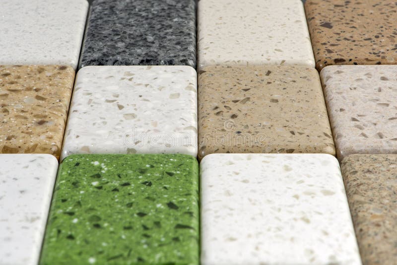 Large Selection of Stone Samples for Countertops and Floors. Pieces of ...