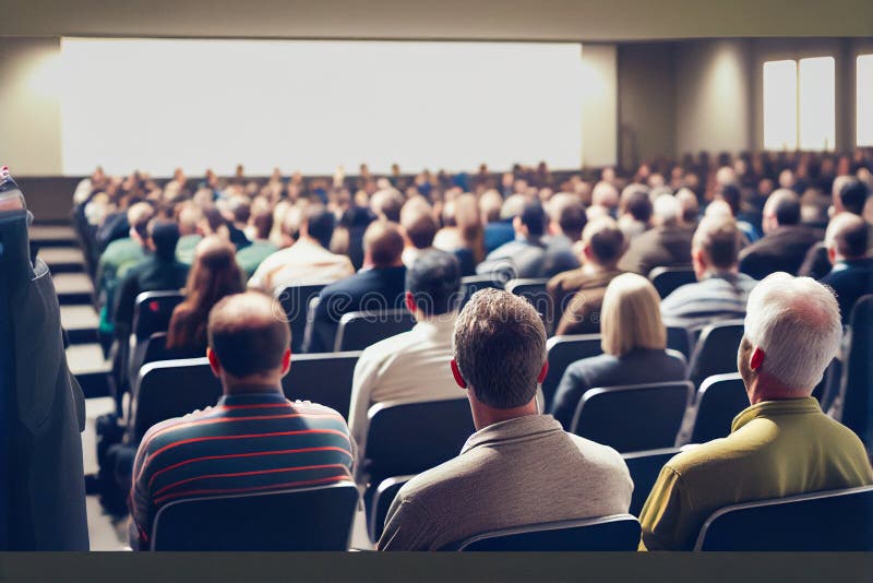 Large Seminar Room or Lecture Hall Full of Spectators, Generative AI ...