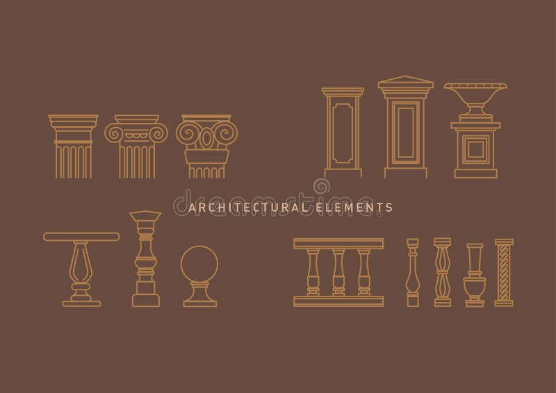 Architectural Elements Stock Illustrations – 101,381 Architectural ...