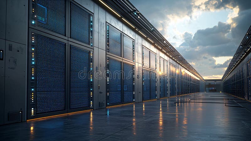 Server room stock illustration. Illustration of security - 375427091