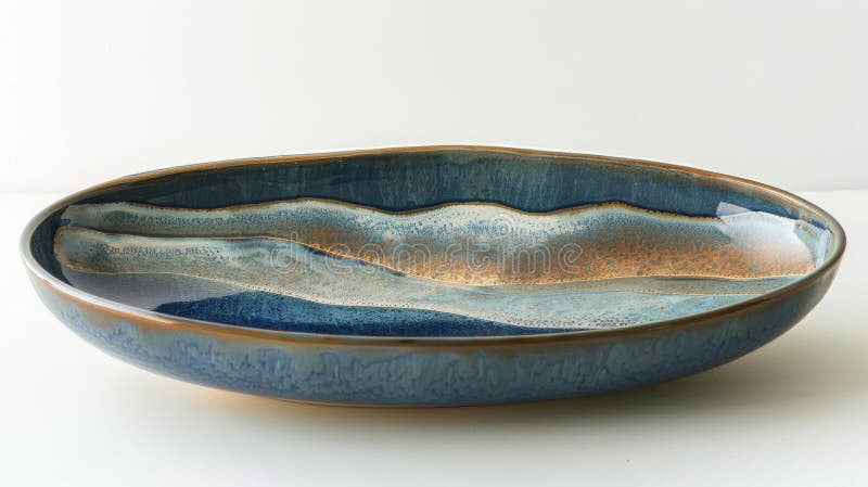 A Large Serving Platter with a Mesmerizing Landscapelike Design ...