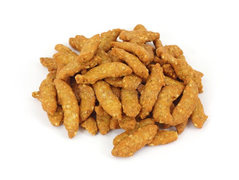 Large Serving of Sesame Snack Sticks Stock Photo - Image of white ...