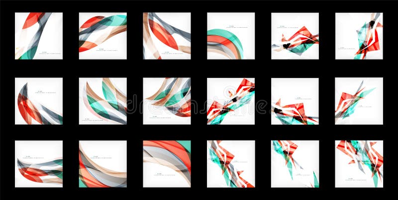 Large Set of Abstract Backgrounds Stock Vector - Illustration of ...
