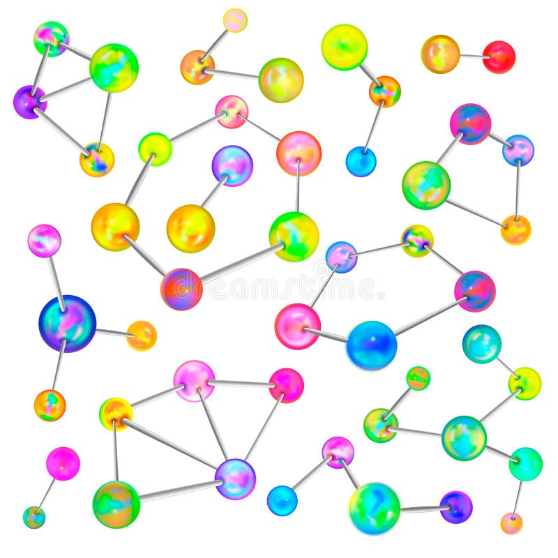 Large Set of Bright Different Chemical Structures with Atomic Bonds on ...