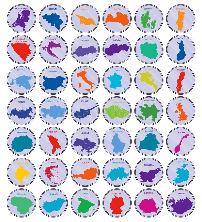 Large Set of Countries on Coins Stock Vector - Illustration of paths ...