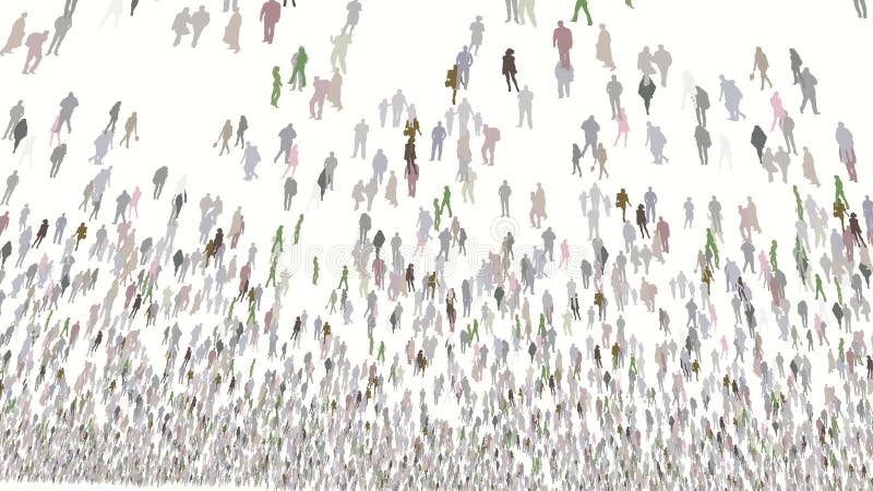 A Large Set of Different People Outline with Isolated on White Camera ...