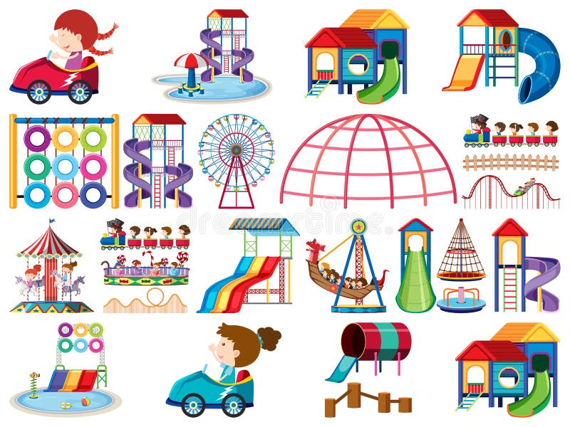 Large Set of Isolated Objects of Kids Stock Illustration - Illustration ...