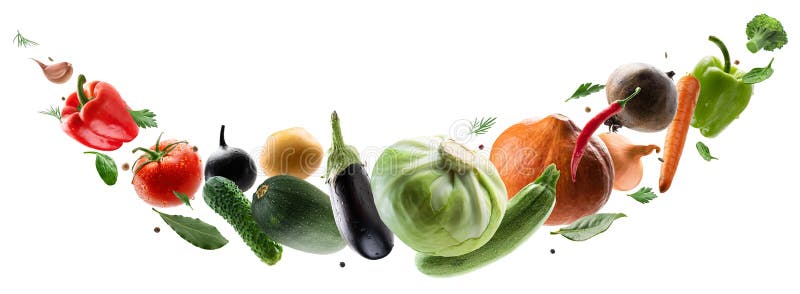 Large Set of Isolated Vegetables on a White Background Stock Image ...