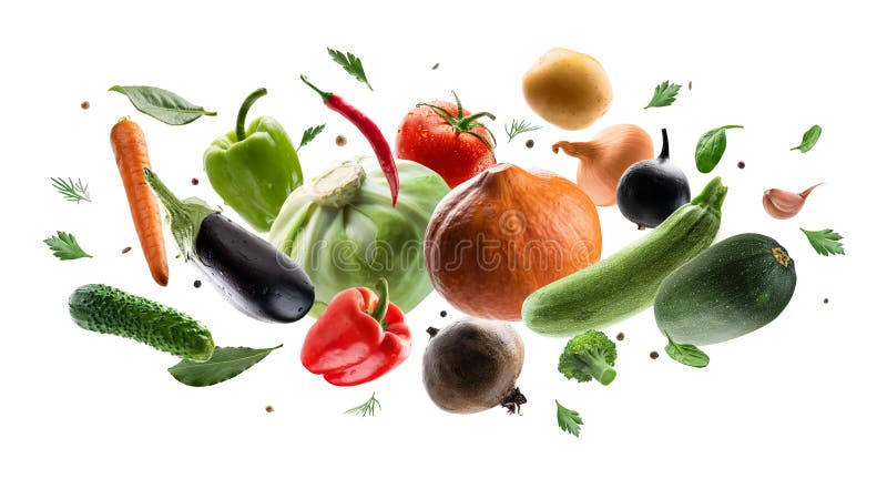 Large Set of Isolated Vegetables on a White Background Stock Photo ...