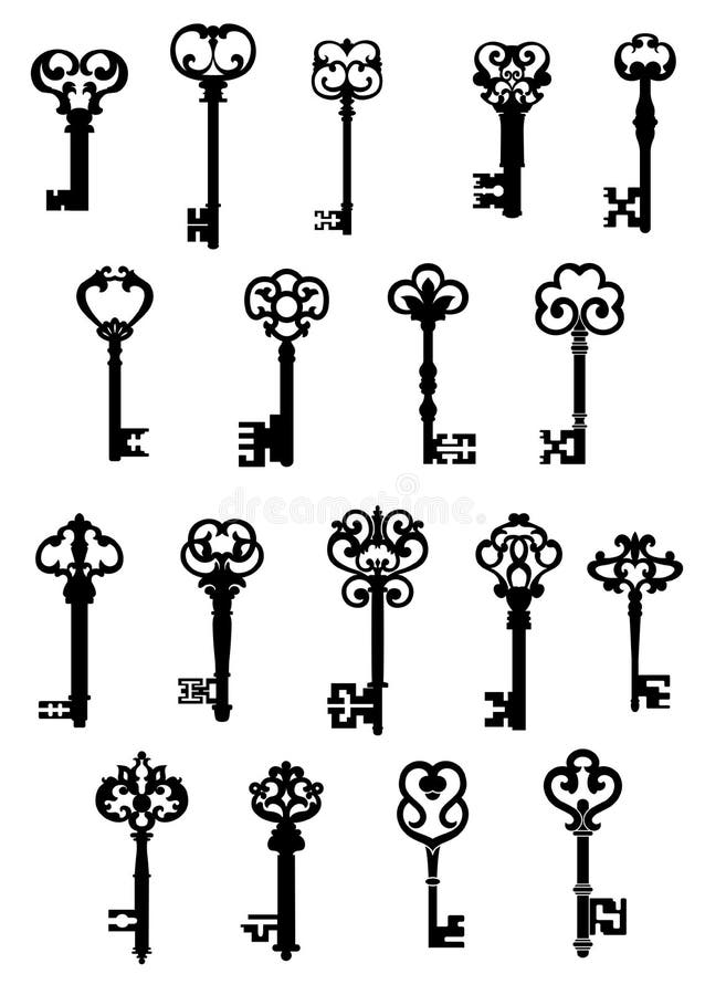 Antique Keys stock vector. Illustration of background - 14868131