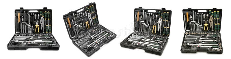 Large Set Tools from Different Angles Isolated on White Stock Photo ...
