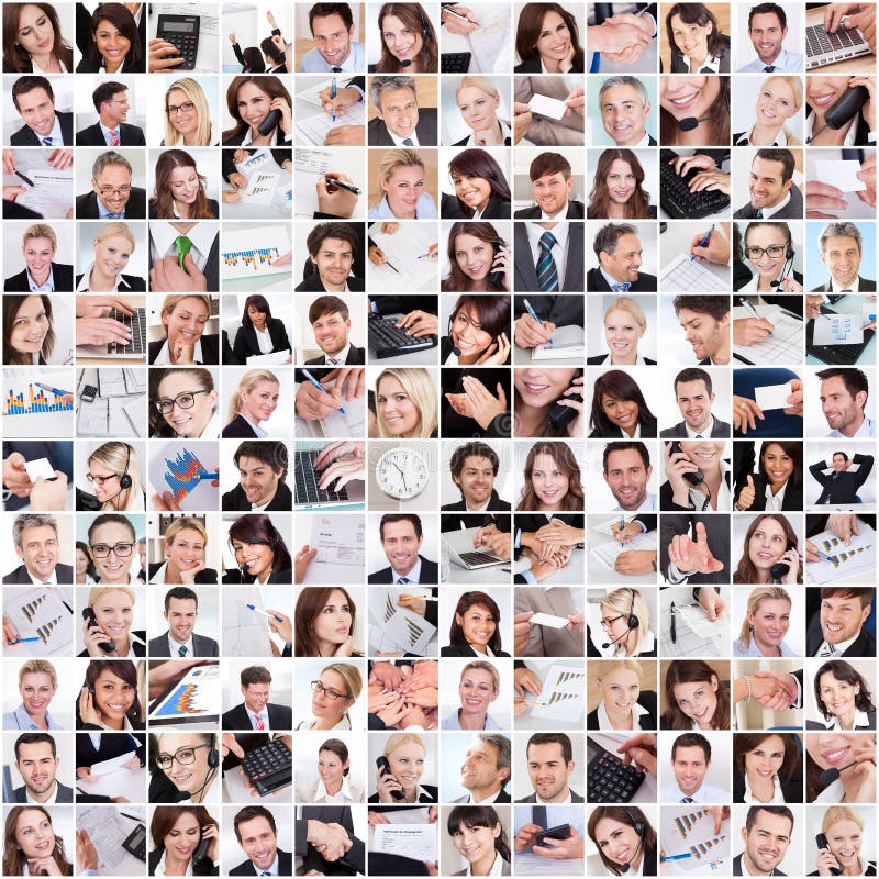 Large Set of Various Business Images Stock Image - Image of handshake ...
