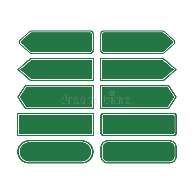 Large Set of Various Detailed and Editable Vector Road Signs. Stock ...