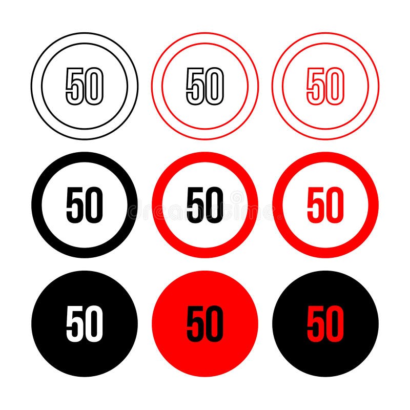 Large Set of Various Detailed and Editable Vector Road Signs. Stock ...