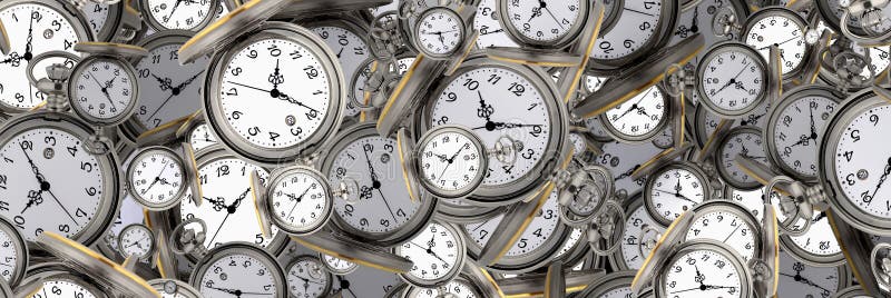 Large Set of Vintage Clock Faces. Texture of Time, Elegant Collection ...