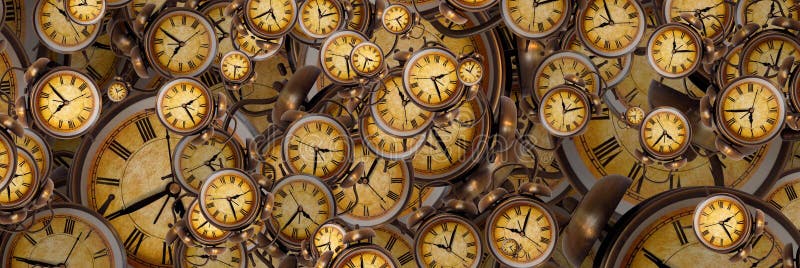 Large Set Of Vintage Clock Faces. Texture Of Time, Elegant Collection ...