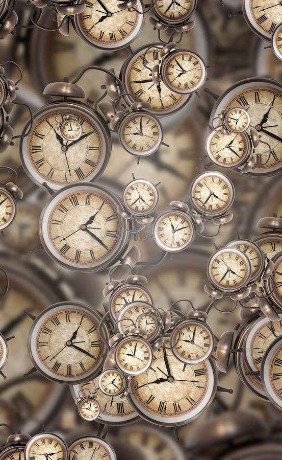 Large Set of Vintage Clock Faces. Texture of Time, Elegant Collection ...