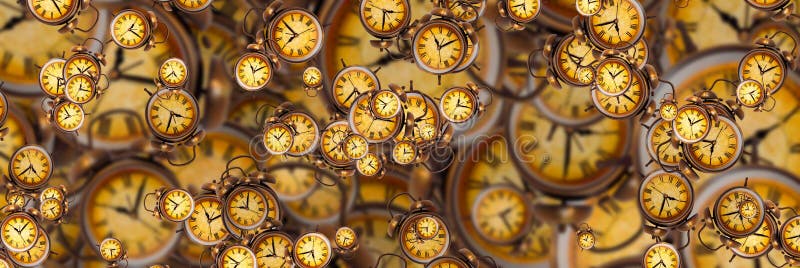 Large Set of Vintage Clock Faces. Texture of Time, Elegant Collection ...