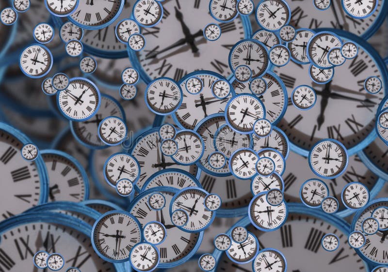 Large Set of Vintage Clock Faces. Texture of Time, Elegant Collection ...