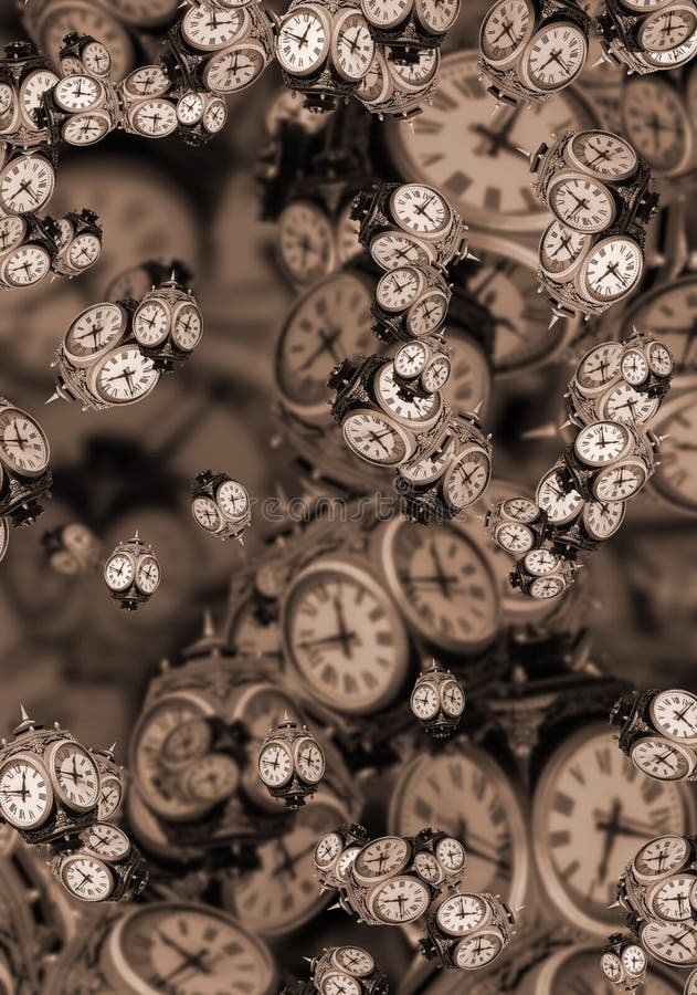 Large Set of Vintage Clock Faces. Texture of Time, Elegant Collection ...