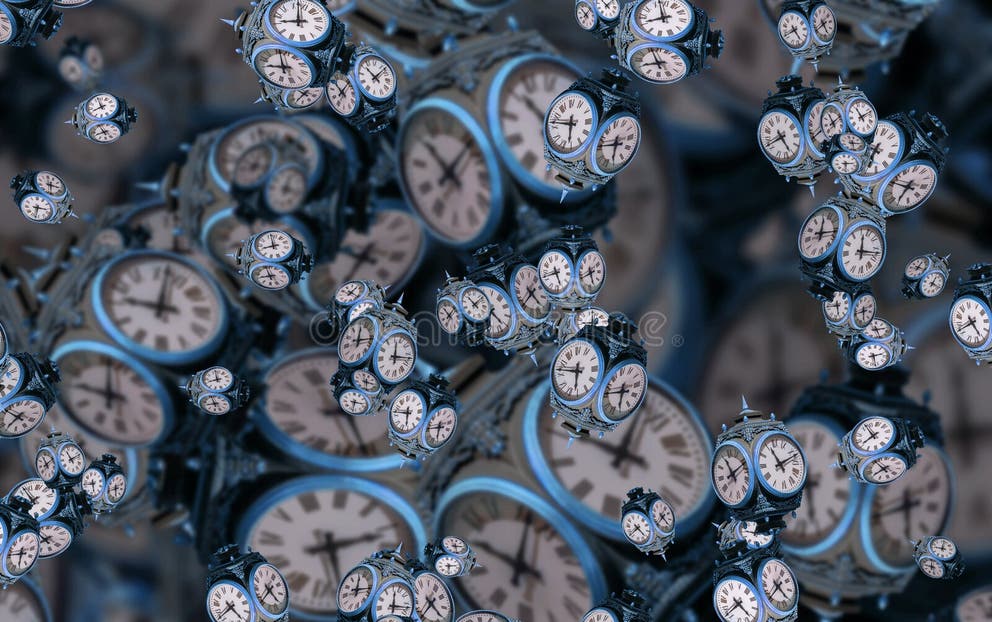 Large Set of Vintage Clock Faces. Texture of Time, Elegant Collection ...