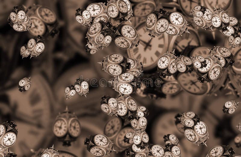 Large Set of Vintage Clock Faces. Texture of Time, Elegant Collection ...